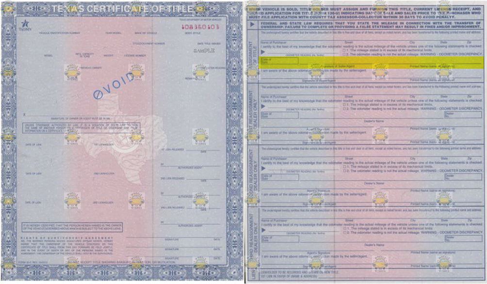 Title ions For Vehicle Donation In Texas