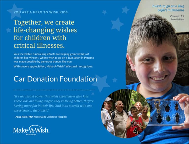 Donate A Car In Wisconsin To Charity | Wheels For Wishes