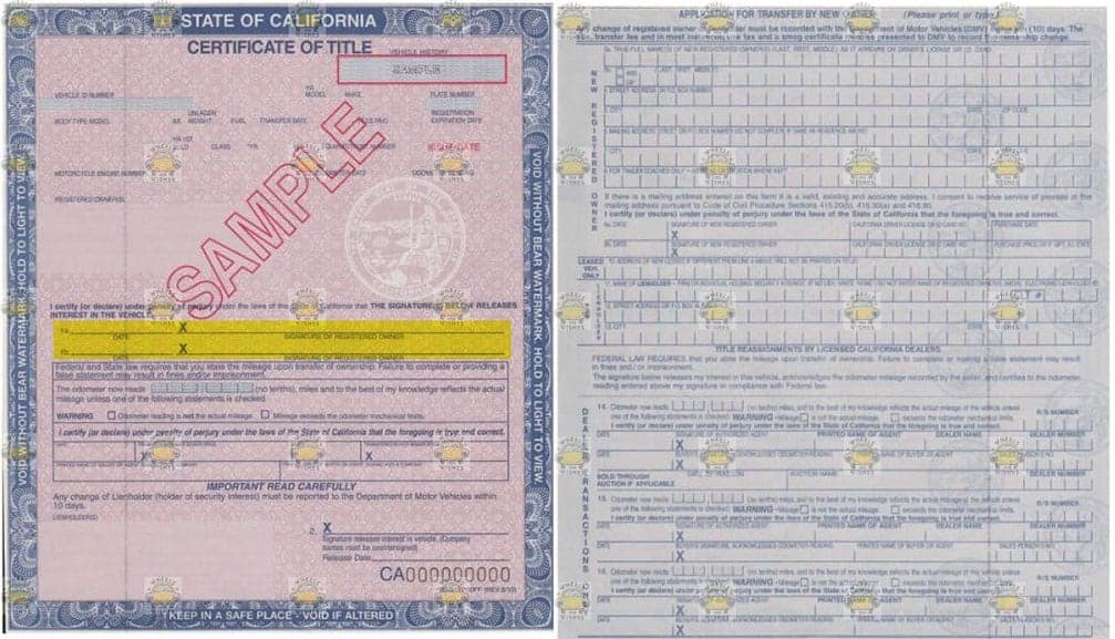 What Does A Car Title Look Like?